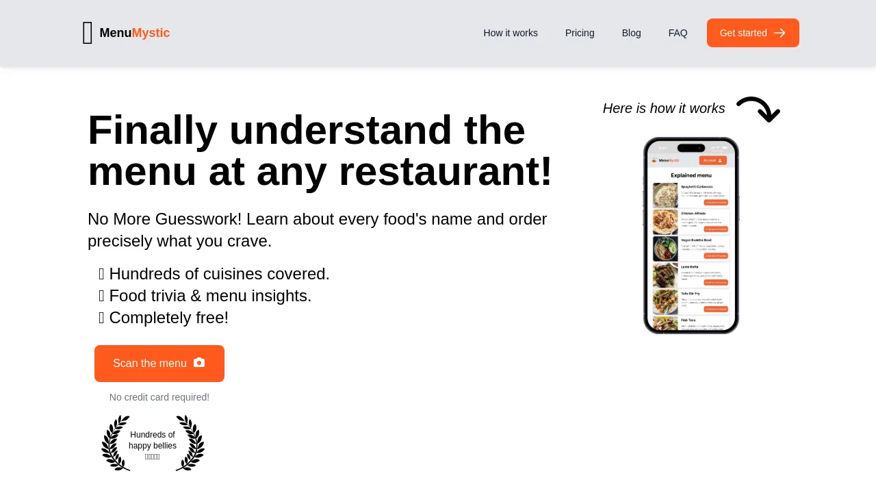 Menu Mystic - BestofAI